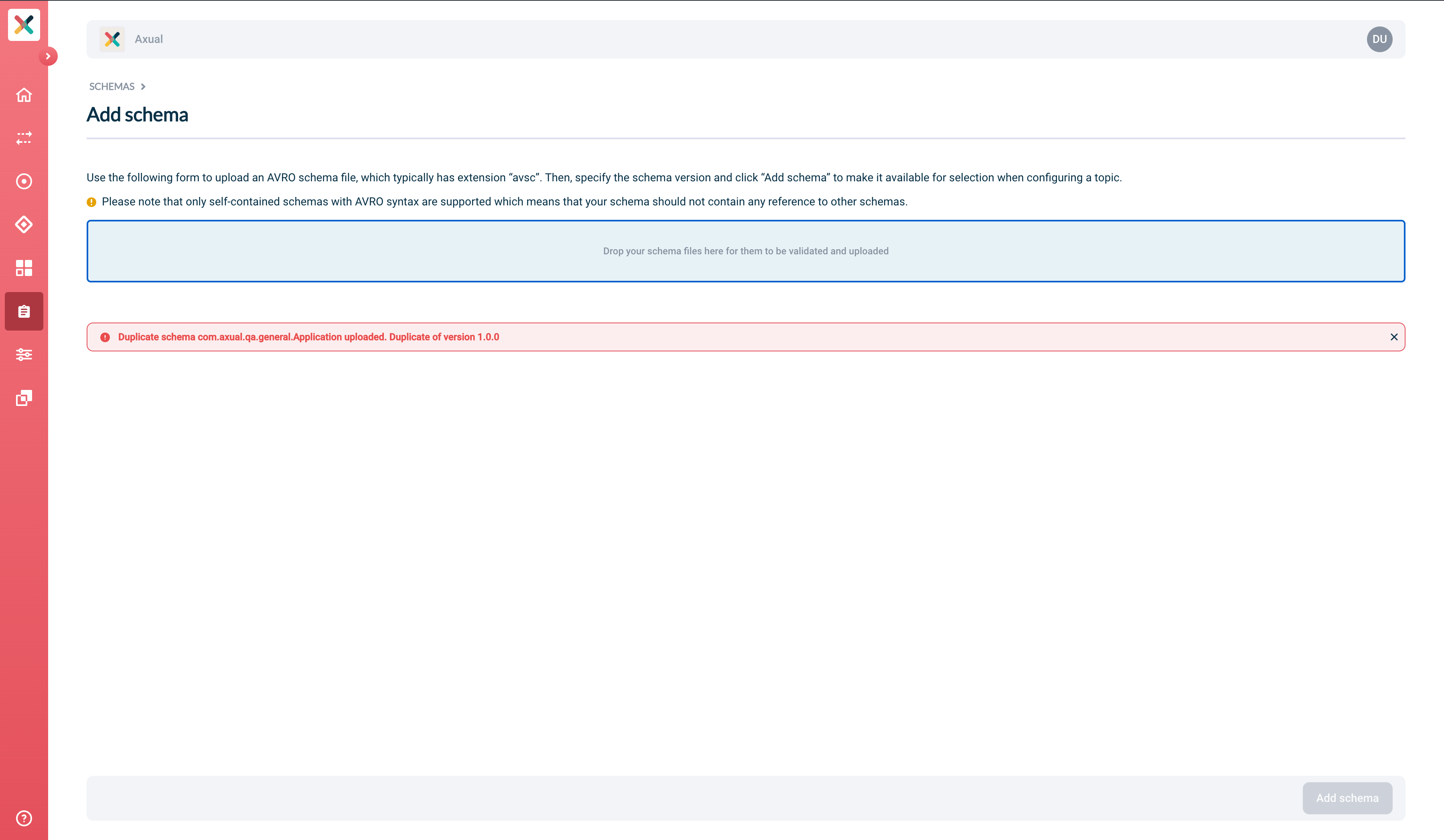 Schema Management Axual Documentation 3595